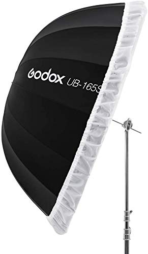 Godox UB-165S 65 inch 165cm Parabolic Inner Silver Reflec Umbrella Studio Light Umbrella with Diffuser Cover Cloth