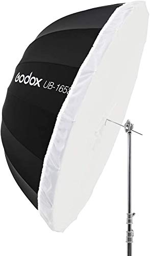 Godox UB-165S 65 inch 165cm Parabolic Inner Silver Reflec Umbrella Studio Light Umbrella with Diffuser Cover Cloth