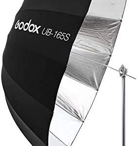 Godox UB-165S 65 inch 165cm Parabolic Inner Silver Reflec Umbrella Studio Light Umbrella with Diffuser Cover Cloth