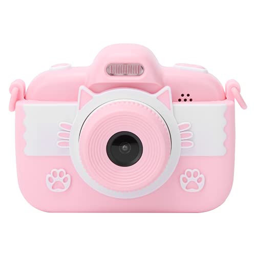 DAUERHAFT Children Full HD Digital Camera, Portable Mini Rechargeable Child ​Camera Toddler Video Recorder with USB Charging Cable for Children for Toy(Pink)