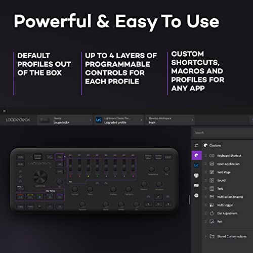 Loupedeck+ The Photo and Video Editing Console for Lightroom Classic, Premiere Pro, Final Cut Pro, Photoshop with Camera Raw, After Effects, Audition and Aurora HDR