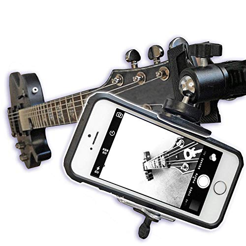 Guitar Ukulele Smartphone Mount Holder for Cell Phones and Gopro Action Cameras