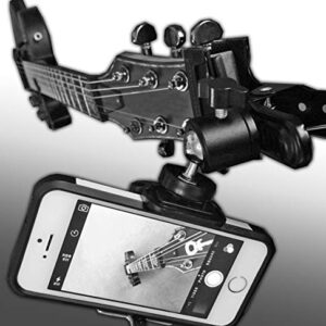 Guitar Ukulele Smartphone Mount Holder for Cell Phones and Gopro Action Cameras