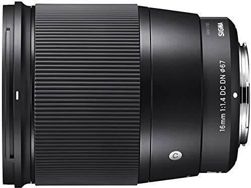 Sigma 16mm f/1.4 DC DN Contemporary Lens for Sony with 64GB Memory SD Card and Accessory Bundle