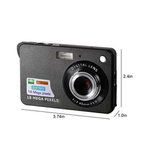 Video Camera, HD 1080P Night Vision DV Digital Camera 8X Digital Zoom Vlogging Camera, Student Self Timer C3 Card Camera Electronic Anti-Shake for Beginner Kids Teens Gift (Black)