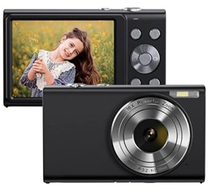 aitatty digital camera, photo camera 44mp 2.7k vlogging camera with 32gb card, auto focus 2.4 point and shoot camera with16x digital zoom, compact mini camera for teens students boys girls seniors