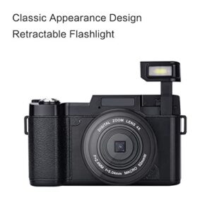 BATIVE Digital Camera, Portable Video Camera, 3.0-inch Reverse LCD Screen, Can Be Equipped with Wide-Angle Lens and 32G Card and Battery, for Beginners, Teens, Childs