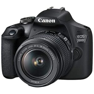 Canon EOS 2000D / Rebel T7 DSLR Camera with 18-55mm Zoom Lens + Platinum Mobile Accessory Bundle Package Includes: SanDisk 32GB Card, Case and More (21pc Bundle) (18-55MM Lens, 32GB Card) (Renewed)