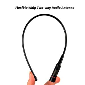 TWAYRDIO 15.4-Inch Whip Antenna, SMA Male Antenna, Dual Band 2m/70cm Handheld Radio Antenna Replacement for Yaesu Vertex VX-110 VX-150 VX-6R TYT TH-UV88 MD-UV380 MD-2017 Two Way Radio, Pack of 2