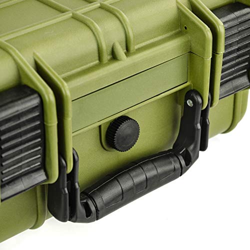 Eylar Protective Gear and Camera Hard Case Water & Shock Proof With Foam 13.37 inch 11.62 inch 6 inch OD Green (Green)