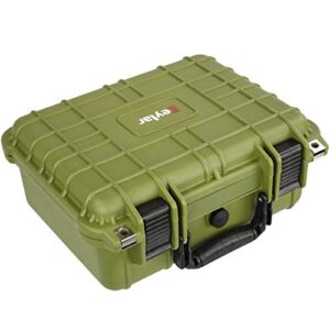 Eylar Protective Gear and Camera Hard Case Water & Shock Proof With Foam 13.37 inch 11.62 inch 6 inch OD Green (Green)