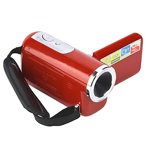 HD Digital Video Camera, Kids Camera, 2 Inch TFT Color Display, with USB Port, Portable Camera for Kids, Teenagers, Students(Red)