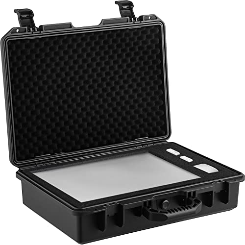 VEVOR Waterproof Hard Case, 19 x 14 x 5 Inches, with Customizable Foam, Portable Protective Hard Camera Case, Shockproof for Laptop, Pistol, Camera, and More, Black