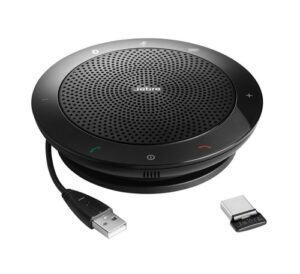 jabra speak 510+ uc wireless bluetooth/usb speaker for softphone and mobile phone