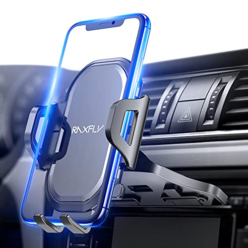 RAXFLY CD Slot Car Phone Mount Holder One Button Installation Release CD Player Car Phone Holder Mount 360°Rotation Upgrade Compatible with iPhone Samsung Dark Gray