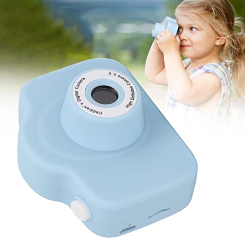 Shanrya Cartoon Mini Camera, Child Camera Kids Gift One Key Video Recording 16 Borders Support MP3 for Kids(Sky Blue)