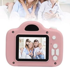 Shanrya Cartoon Mini Camera, Child Camera Kids Gift One Key Video Recording 16 Borders Support MP3 for Kids(Pink)