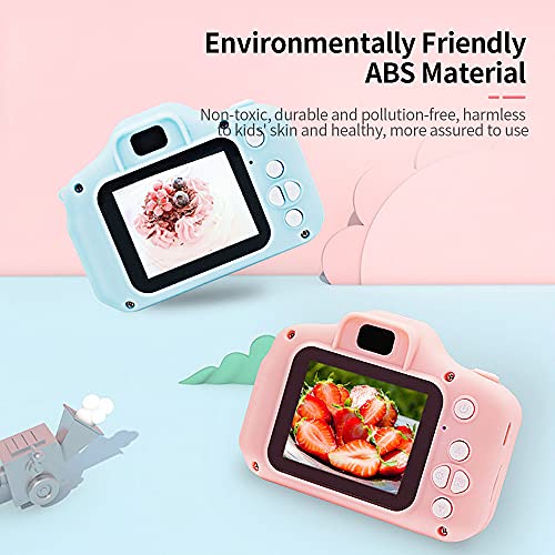 dsfen X2 Mini Kids Camera 2 inch HD Color Display Rechargable Mini Camera Video Camera Lovely Camera with 32GB Memory Card Green