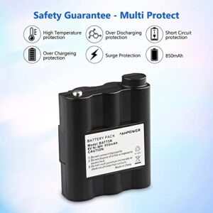 BATT5R Battery, 6V 850mAh NI-MH Rechargeable Battery for Midland Walkie Talkie GXT800, GXT808, GXT850, GXT860, GXT881, GXT895, GXT900, GXT950, GXT991, GXT1000, GXT1030, GXT1050,T290, T295,2 Pack