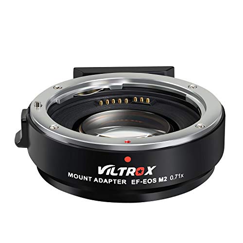 VILTROX EF-EOS M2 Auto Focus Lens Adapter 0.71x Reducer Speed Booster for Canon EF Mount Lens to Canon EF-M Mount Mirrorless Camera EOS M M2 M3 M5 M6 M10 M50 M100