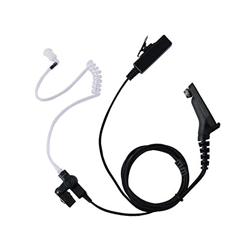 Klykon APX 6000 earpiece, 2 Wire Surveillance Security Acoustic Tube Eeapiece Headset for Motorola MTP850 MOTOTRBO XPR 6550 6350 XPR7550 7550e 75807380 7350 APX900 Walkie Talkie 2 Way Radio