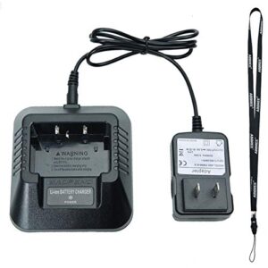 baofeng battery charger 100v-240v with us adapter +1usb charger cable for dm-5r uv-5r uv-5ra uv-5re bf-f8hp uv-5x3 uv-r3 v2+ plus series two-way radio walkie talkie