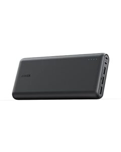 anker 337 power bank (powercore 26k) portable charger, 26800mah external battery with dual input port and double-speed recharging, 3 usb ports for iphone, ipad, samsung, android and other devices