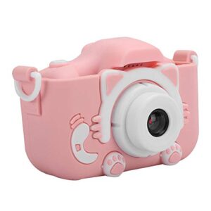 pusokei kids camera for girl, 12mp digital video camera with 2.0in ips screen, kids digital camera with double camera, kids camera for girls(green)