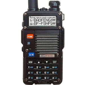 baofeng bf-f8hp (uv-5r 3rd gen) 8-watt dual band two-way radio (136-174mhz vhf & 400-520mhz uhf) includes full kit with large battery