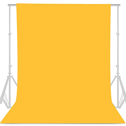 GFCC Yellow Backdrop - 8FTX10FT Yellow Photo Backdrop for Photoshoot Background for Photography Screen Video Recording Picture Background