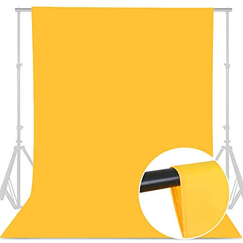 GFCC Yellow Backdrop - 8FTX10FT Yellow Photo Backdrop for Photoshoot Background for Photography Screen Video Recording Picture Background