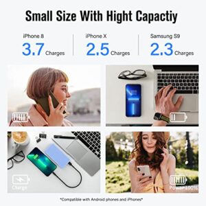 SIXTHGU Portable Charger Power Bank 10000mAh, Dual USB Output with USB C Input, Fast Charging External Battery Pack Compatible for iPhone, Samsung Galaxy, Android Phone,etc