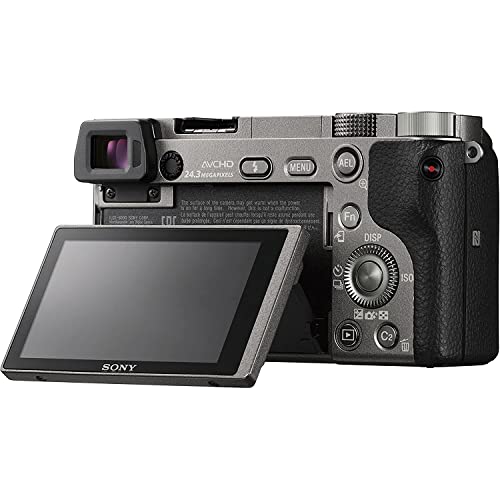 Alpha a6000 Mirrorless Digital Camera (Grey) with 16-50mm f/3.5-5.6 OSS and 55-210mm f/4.5-6.3 OSS Lens + Accessory Bundle Kit (Tripod, Travel Charger, Extra Battery, and More)