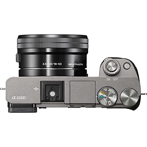 Alpha a6000 Mirrorless Digital Camera (Grey) with 16-50mm f/3.5-5.6 OSS and 55-210mm f/4.5-6.3 OSS Lens + Accessory Bundle Kit (Tripod, Travel Charger, Extra Battery, and More)