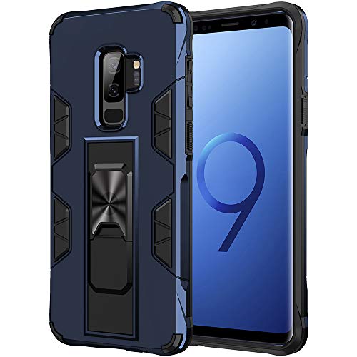 Samsung Galaxy S9 Plus Case Galaxy S9+ Case Military Grade Shockproof with Kickstand Stand Built-in Magnetic Car Mount Armor Heavy Duty Protective Case for Galaxy S9 Plus Phone Case (Blue)