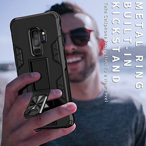 Samsung Galaxy S9 Plus Case Galaxy S9+ Case Military Grade Shockproof with Kickstand Stand Built-in Magnetic Car Mount Armor Heavy Duty Protective Case for Galaxy S9 Plus Phone Case (Blue)