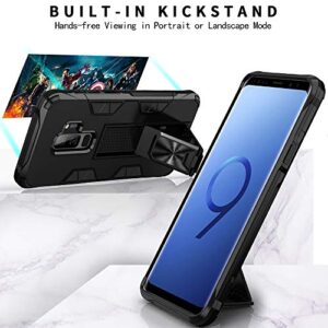 Samsung Galaxy S9 Plus Case Galaxy S9+ Case Military Grade Shockproof with Kickstand Stand Built-in Magnetic Car Mount Armor Heavy Duty Protective Case for Galaxy S9 Plus Phone Case (Blue)