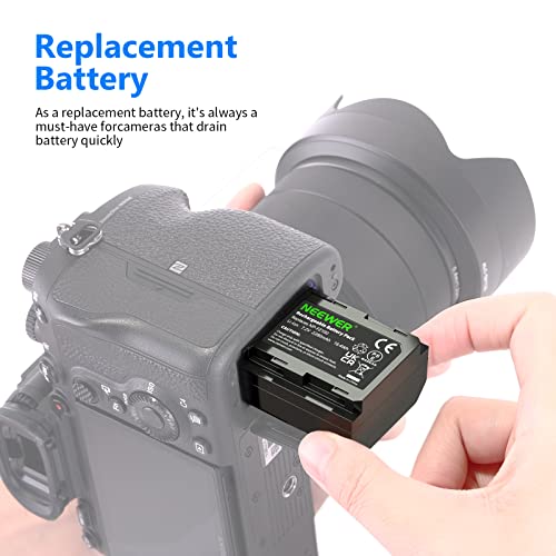 Neewer Battery Pack Replacement for Sony NP-FZ100, Compatible with Sony ZV-E1, FX3, FX30, A1, A9 II, A9, A7R IV, A7R V, A7S III, A7 III, A7 IV, A6600, A7C Cameras, 2280mAh Rechargeable Li-ion Battery