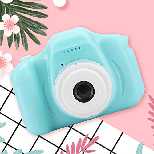 CUTULAMO Kids Selfie Camera, Kids Camera Toys DIY Photos Mini Camera with 2.0in Color Screen Cartoon Photo Frames for 3-12 Year Old Boys Girls for Birthday Gifts(Green)