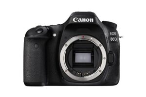 canon eos 80d digital slr camera body (black) (renewed)