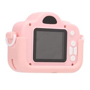 Shanrya Kids Photo Video Camera, Kids Digital Camera Multifunctional Rechargeable Cute for Gifts(Single Shot Pink)