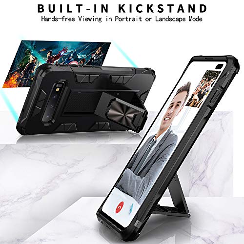 Samsung Galaxy S10 Case Military Grade Shockproof with Kickstand Stand Built-in Magnetic Car Mount Armor Heavy Duty Protective Case for Samsung Galaxy S10 Phone Case (Blue)