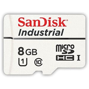 sandisk industrial mlc microsd sdhc uhs-i class 10 sdsdqaf3-008g-i with sandisk adapter (8gb)