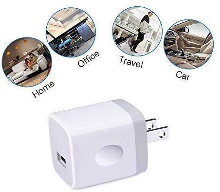 iPhone Wall Charger Adapter USB Charging, 5Pack Single Port USB Wall Plug in Phone Charger Cube Box Head Travel Power Blocks Brick Compatible iPhone SE/X/11 Pro Max, Samsung A20 S10 S9 S7 S6 HTC LG