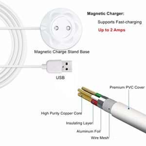 Rose Toy Charger - USB Magnetic Fast Charging Cable Standing Base Dock Station for Sex Vibrator Rose Toy Massager, 2-Pack