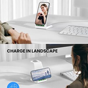 Wireless Charging Stand, GEEKERA 3 in 1 Wireless Charger Dock Station for iPhone 14 Pro Max/14 Pro/14 Plus/13/12/11/X/8 Series, Apple Watch Ultra/SE/8/7/6/5/4/3/2, AirPods Pro/3, Samsung Qi Phones