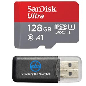 128gb sandisk ultra uhs-i class 10 80mb/s microsdxc memory card works with samsung galaxy s8, s8 plus, s8 note, s7, s7 edge, s5 active, s4 cell phones with everything but stromboli memory card reader