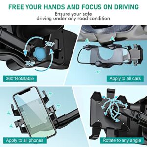 Phone Mount for Car, 360°Rotatable and Retractable Car Phone Holder Mount Multifunctional Rearview Mirror Phone Holder Car Adjustable Cell Phone Holder for All Smartphones