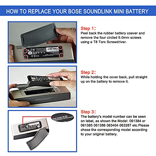 JOTACT 061384 Speaker Battery Compatible with Bose Soundlink Mini I one SoundLink Mini Bluetooth Speaker one Series SOUDLINK 061385 061386 063404 063287 (7.4V 17W/2230mAh 2-Cell)