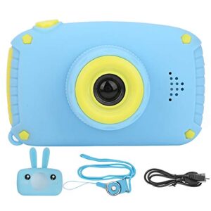 Children Camera, 2400W DV Digital Camera, Large Capacity 1200mAh Battery Waterproof ABS Lovely Round Corner Camera Video Recorder Toys Christmas Birthday Gift for Kids Sticker Photo Mode(X500 Rabbit)